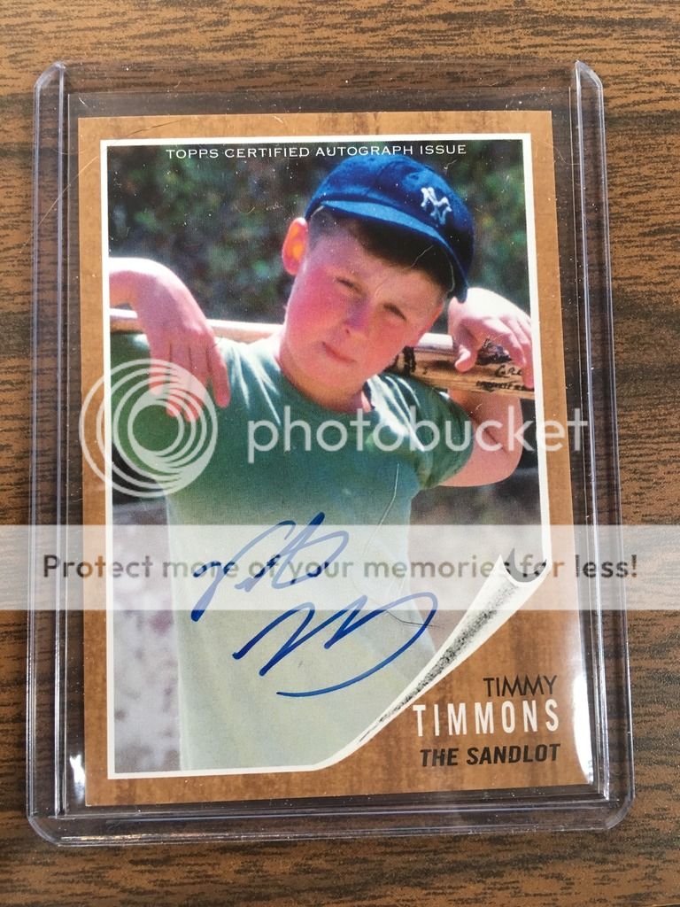 2018 Topps Archives Sandlot Auto Timmy Timmons - Blowout Cards Forums